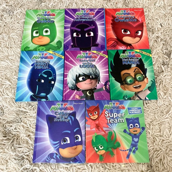 Other | Pj Masks Books Series Preschool Book Lot X8 Owlette Cat Boy ...